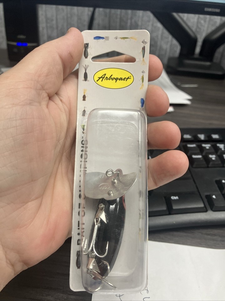 Arbogast Jitterbug Topwater Lure Black & Red *BRAND NEW* | eBay