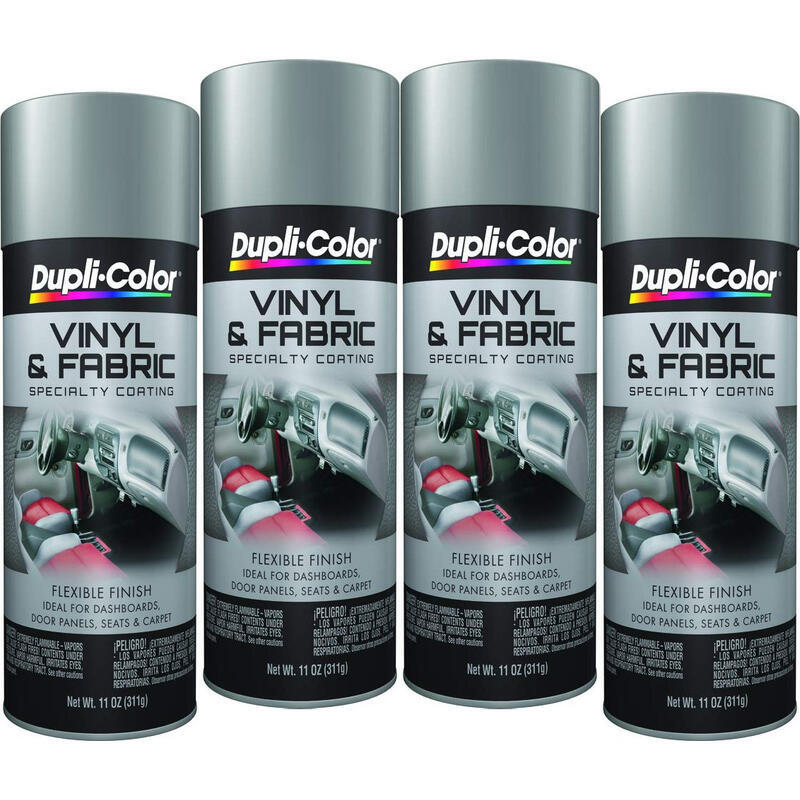 Duplicolor HVP109 (4 Pack), Vinyl & Fabric Spray Paint, Medium Gray, 11 ...