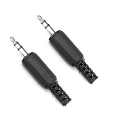 2 Pcs 3.5mm TRS 3 Pole Audio Jack Replacement Stereo Male Plug ...