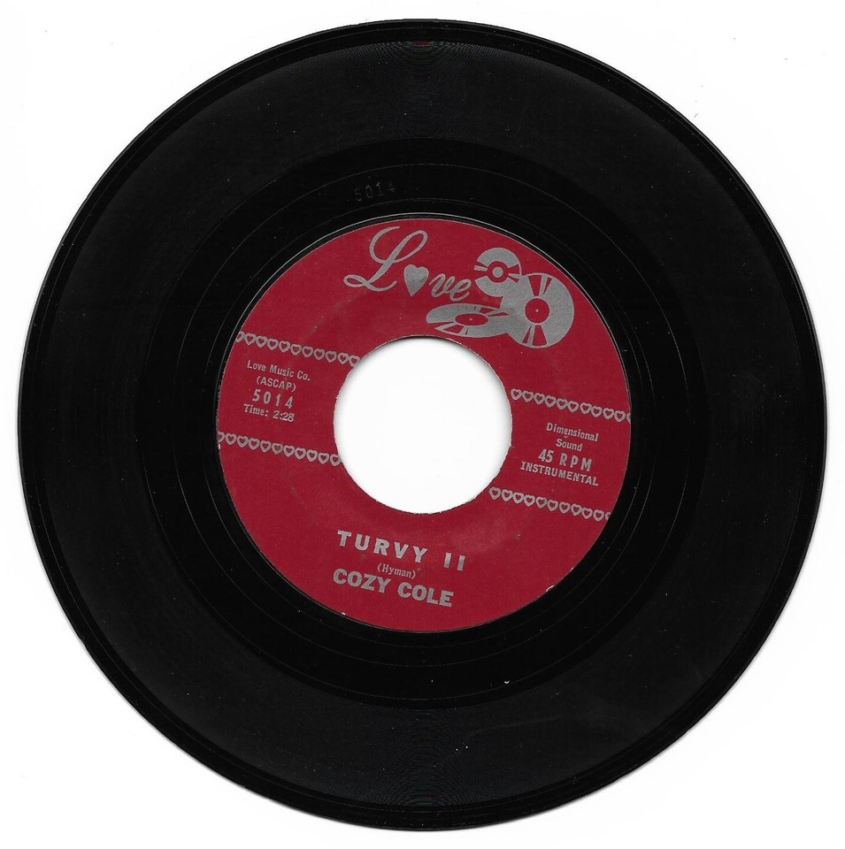 Cozy Cole: "Turvy I / Turvy II" - VG+ '58 Big Band - plays NM! | eBay
