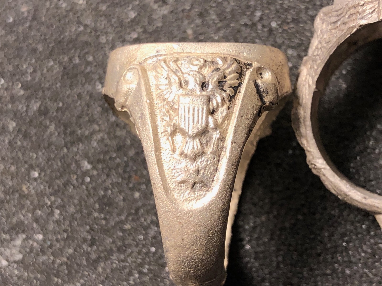 Vintage WWII Army Military Unfinished Rings - Gem