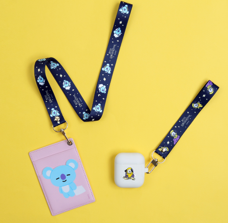 BTS BT21 Official Hand Strap Universtar Key Chain Holder KPOP Goods ...