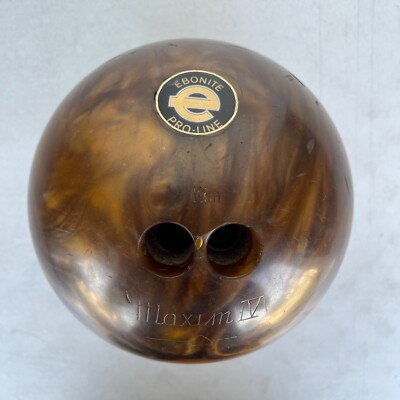 Ebonite Bowling Ball Pro-line Maxim IV Brown Swirl Engraved 12 lbs 3 oz ...