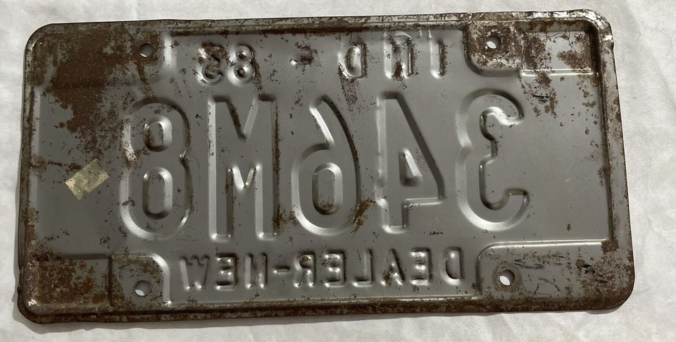 1983 Indiana Dealer License Plate | eBay