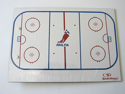 NHLPA Dry Erase Hockey Coaching Board! 9" X 13" Free Whiteboard Marker ...