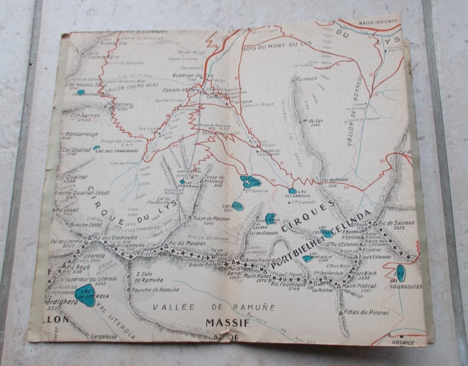 Vintage LUCHON France french Road Map antique 1946 1940s old vtg | eBay