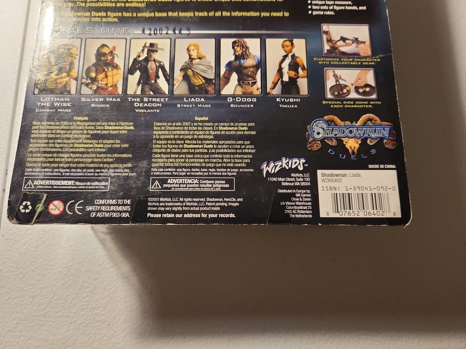 Shadowrun Action Figure Game Series 1 LIADA Street Mage w/ Mini Dice ...