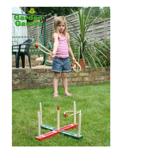 Wooden Ring Toss Game Indoor Outdoor Family Kids Quoits Garden Games ...