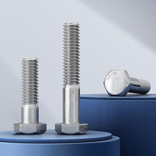 M6 M8 M10 M12 A2 Stainless Steel Hex Head Screws Metric Half Thread Hex ...
