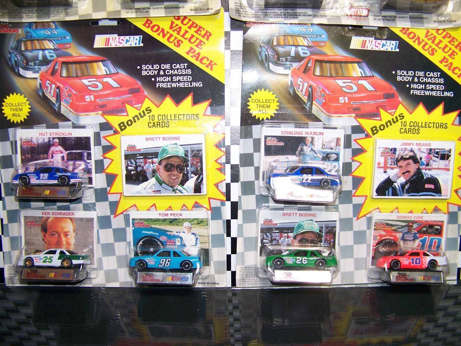 1990 1991 Racing Champions NASCAR Super Value Bonus Pack 4 Different ...