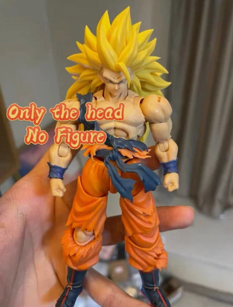 Custom 1/12 Scale shf Son Goku Super Saiyan SSJ3 Hair Head Sculpt ...