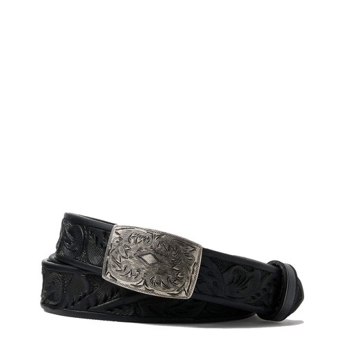 RRL by Ralph Lauren Hand-Tooled Leather Belt Black | eBay