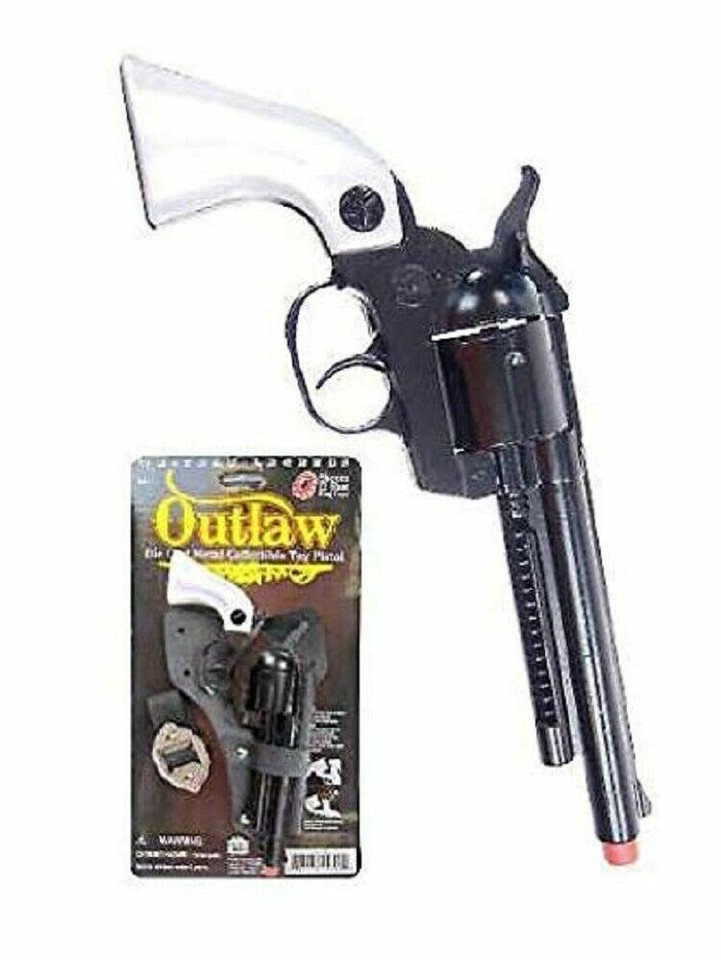 Outlaw Die-Cast Cap Gun Toy Pistol Cowboy Pearl Colt 45 Revolver ...