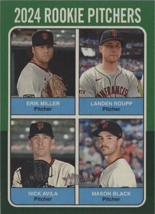2024 Topps Heritage High Number - Quad Rookies Mason Black, Landen ...
