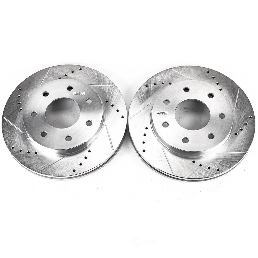 Disc Brake Rotor Set-Front Drilled, Slotted and Zinc Plated Brake Rotor ...
