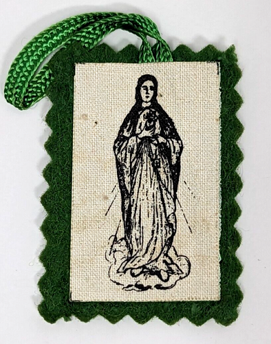 VTG Immaculate Heart of Mary Pray for Us Catholic Religious Scapular ...