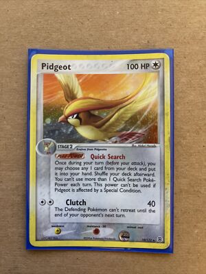 Pidgeot 10/112 Holo Rare EX FireRed & LeafGreen Pokemon Card DMG Swirl ...