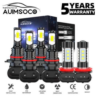 LED Headlights+Fog Lights Bulbs Combo For Toyota Matrix Wagon 4-Door ...