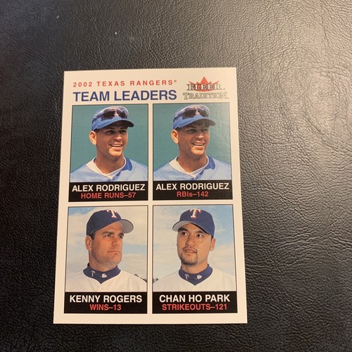 Cb51c #29 Alex Rodriguez Kenny Rogers Texas rangers 2003 fleer ...