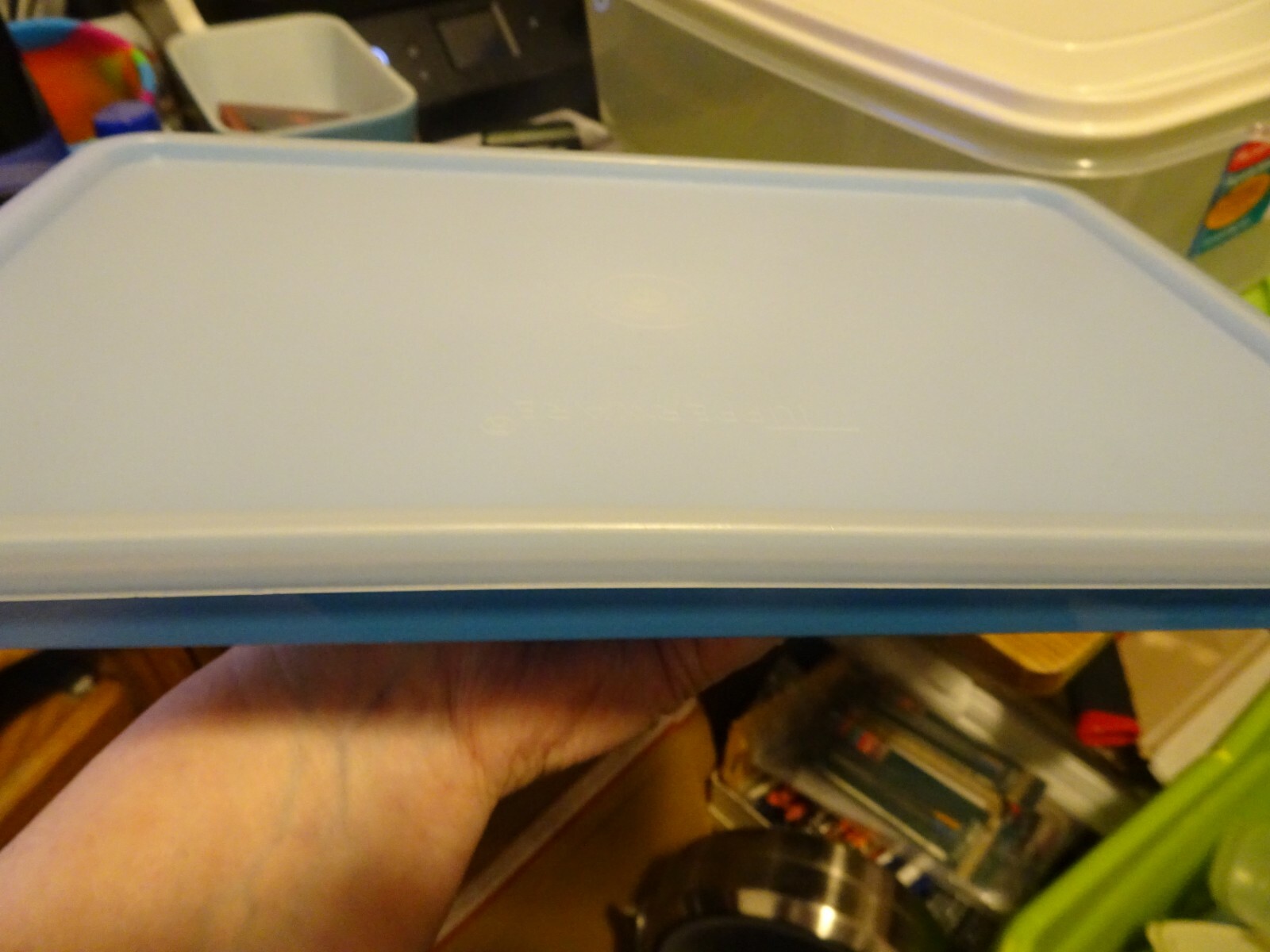 Tupperware Hot Dog Bacon Keeper Meat Marinator Container #1292 BLUE NEW ...