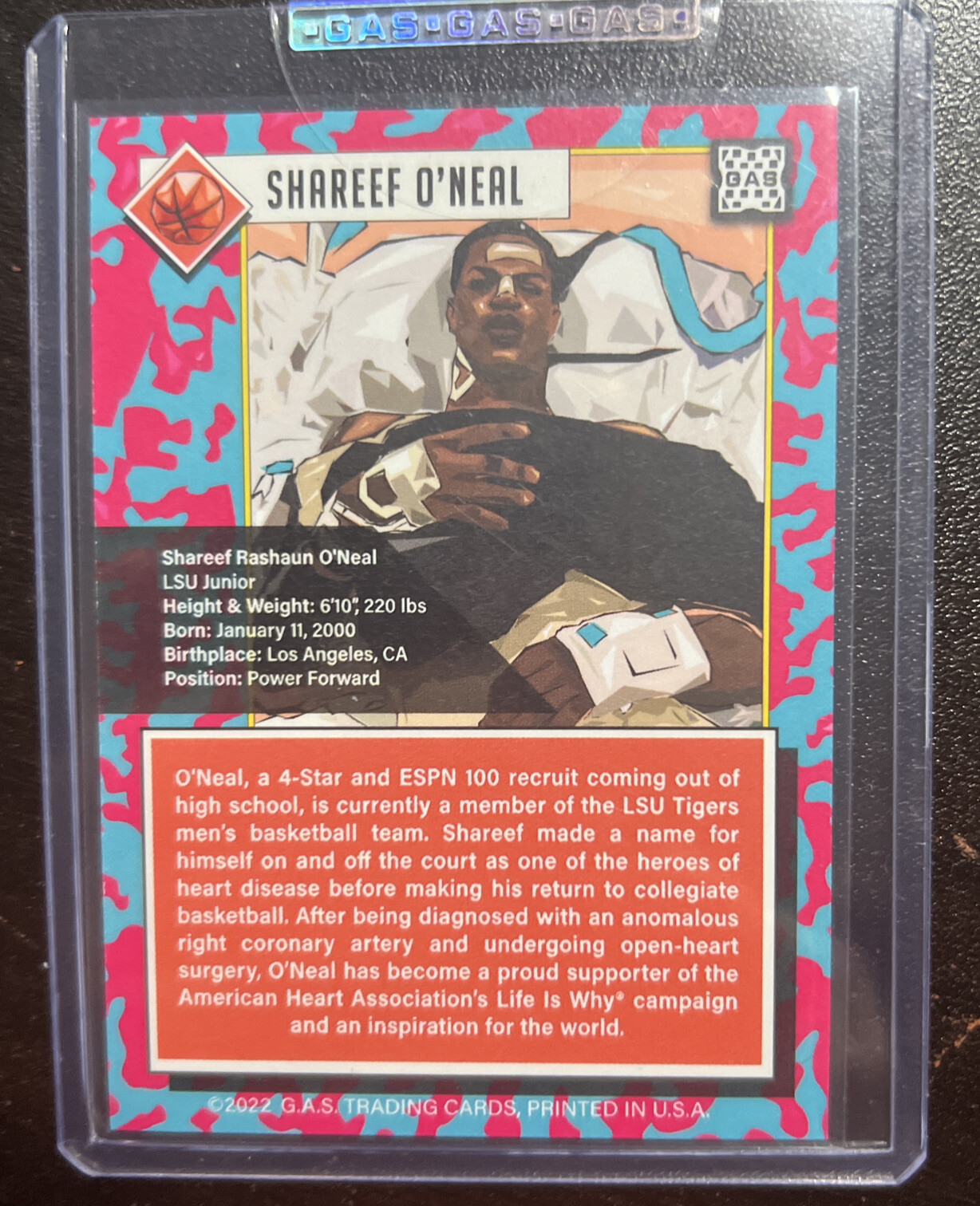 G.A.S. Trading Card Series 2 SHAREEF O'NEAL HEART HERO RC #12 NTWRK ...