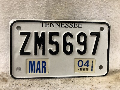 2004 Tennessee Motorcycle License Plate | eBay