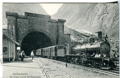 Suisse Goschenen Göschenen - Gross Tunnel & Gotthardbahn Train Zug E ...