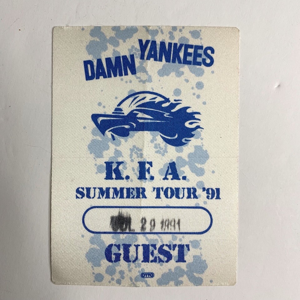 Ted Nugent Damn Yankees KFA Summer Tour 1991 Guest Pass Unused San ...