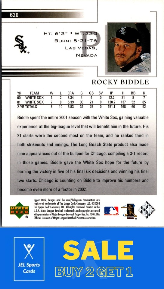 2002 Upper Deck #620 Rocky Biddle | eBay