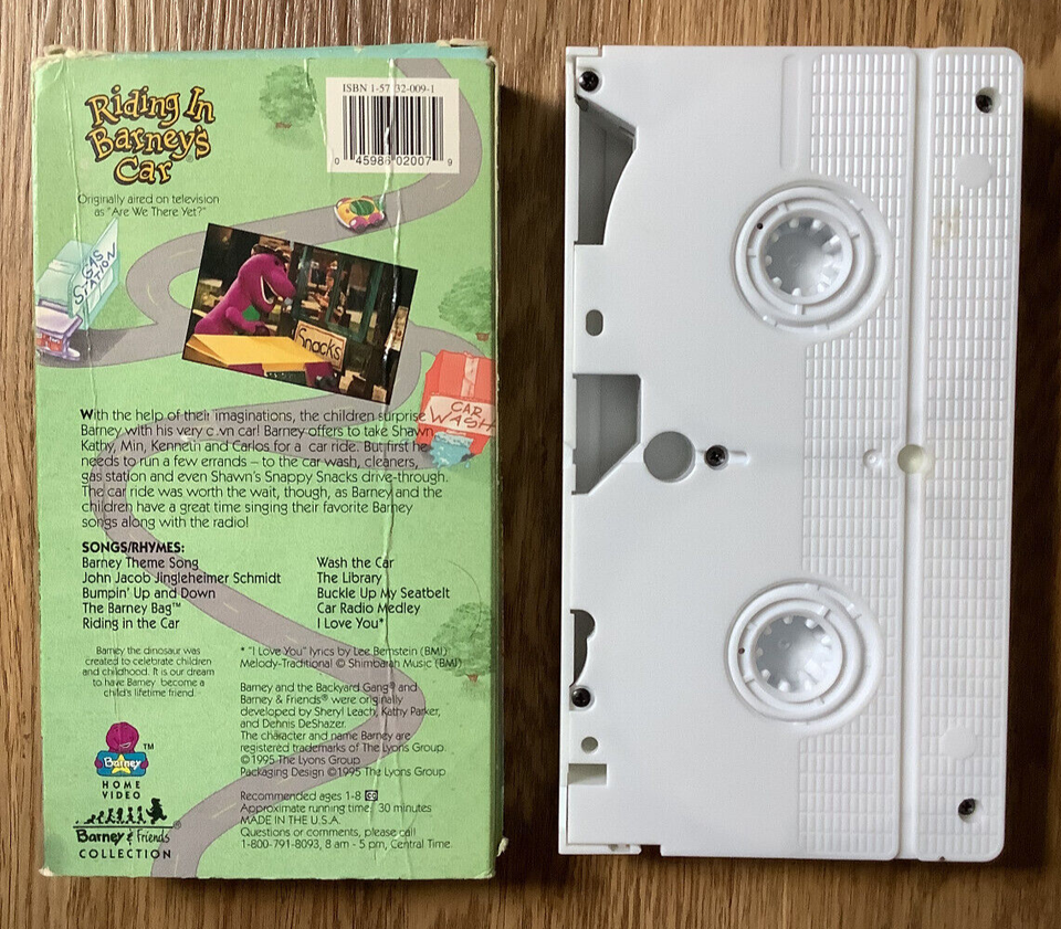 RARE! Riding In Barney's Car VHS Tape 1995 Barney & Friends Collection ...