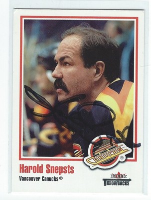 Harold Snepsts Signed 2002/03 Fleer Throwbacks Card #15 | eBay