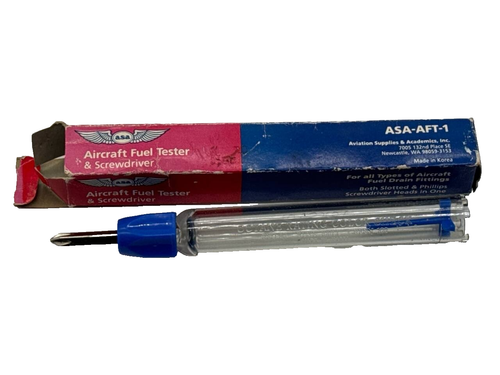 ASA AFT1 Aircraft Fuel Tester And Screwdriver Aviation Supplies 6 Inch ...