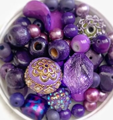 10 purple loose beads Mix Lot! Purple Variety purple assortment Jewelry ...