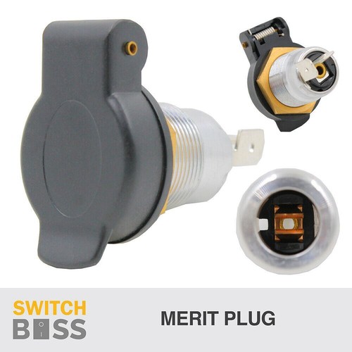 12V Merit Socket - Flush Mount Outlet Plug Power Car Boat 4x4 Caravan ...