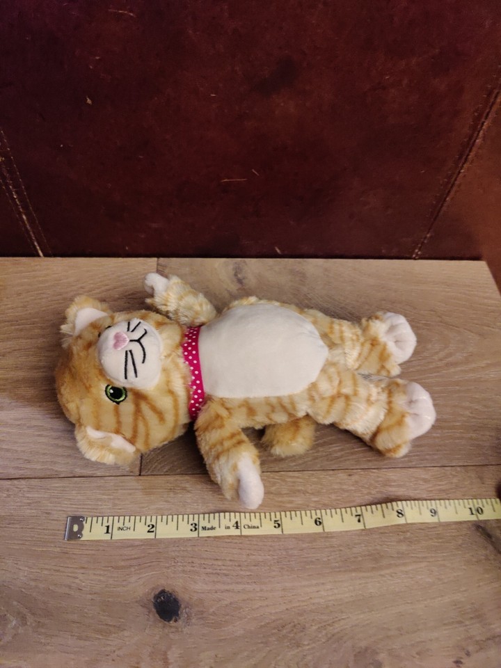 Kinder 2021 Easter Egg Surprise 9" Plush Orange Tabby Cat Red Collar ...