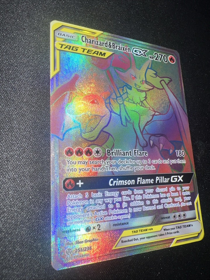 Charizard & Braixen GX (Secret) 251/236 Sm-Cosmic Eclipse Holo | eBay