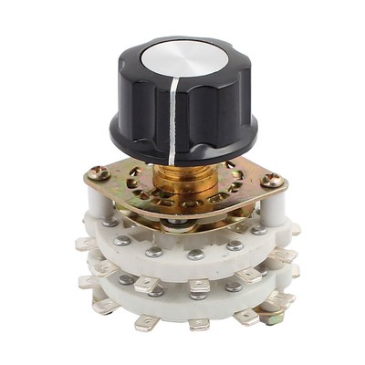 KCZ 4 Pole 5 Position Dual Decks Band Channel Rotary Switch Selector w ...