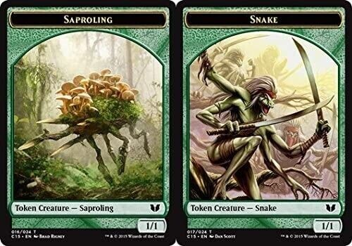 Saproling Snake Token Commander 2015 Light Play MTG Magic DNA GAMES | eBay