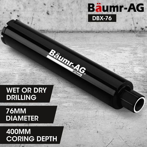 Baumr-AG Diamond Core Drill Bit 76mm Concrete Wet Dry Tile Stone Brick ...