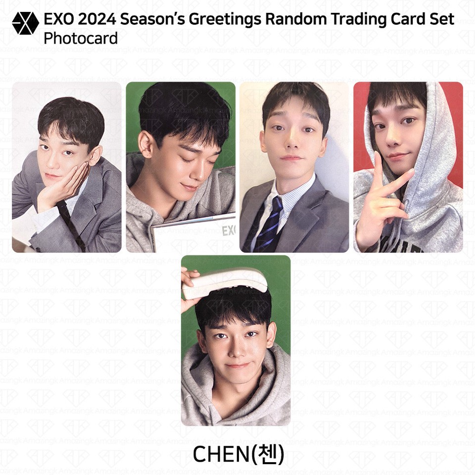 EXO 2024 Season's Greetings Random Trading Card Set Concept Selfie ...