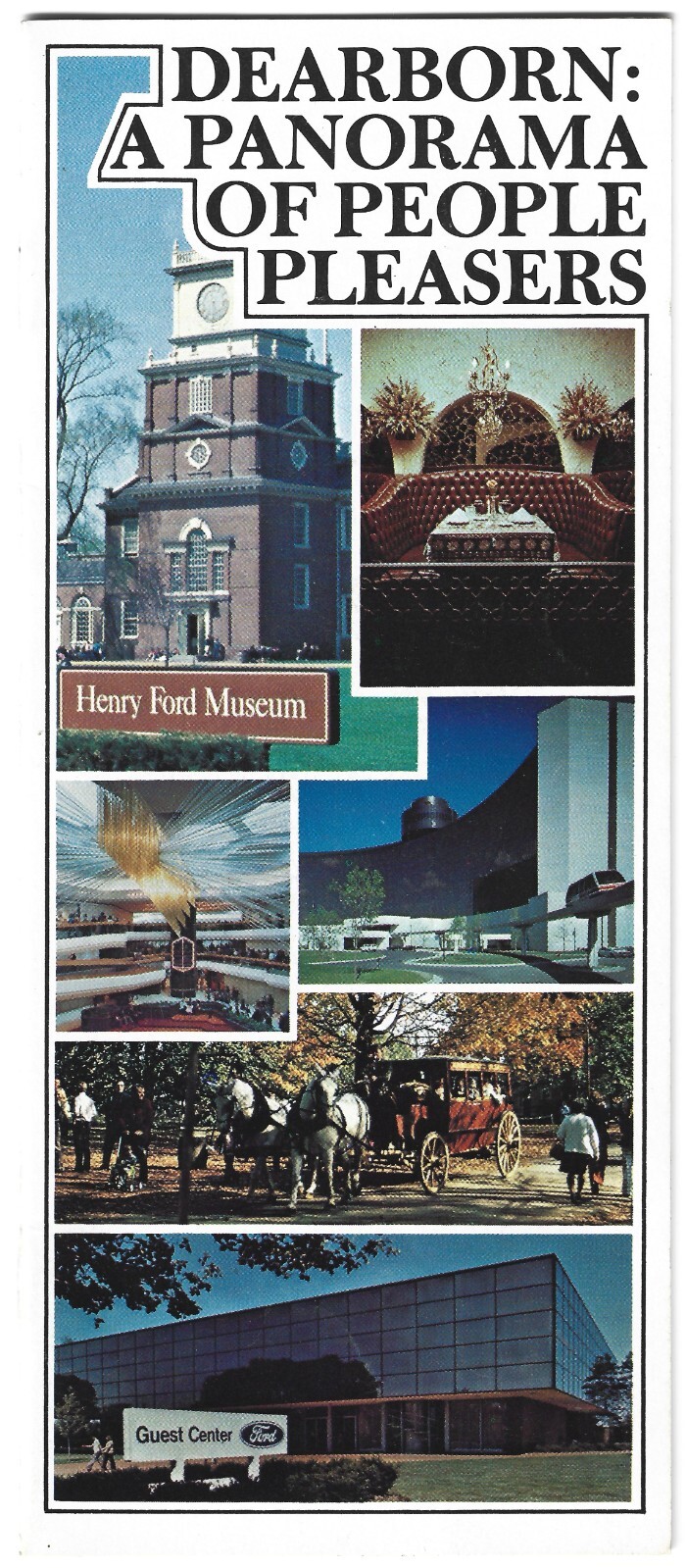 Dearborn A Panorama Of People Pleasers Travel Brochure Michigan 1978 ...