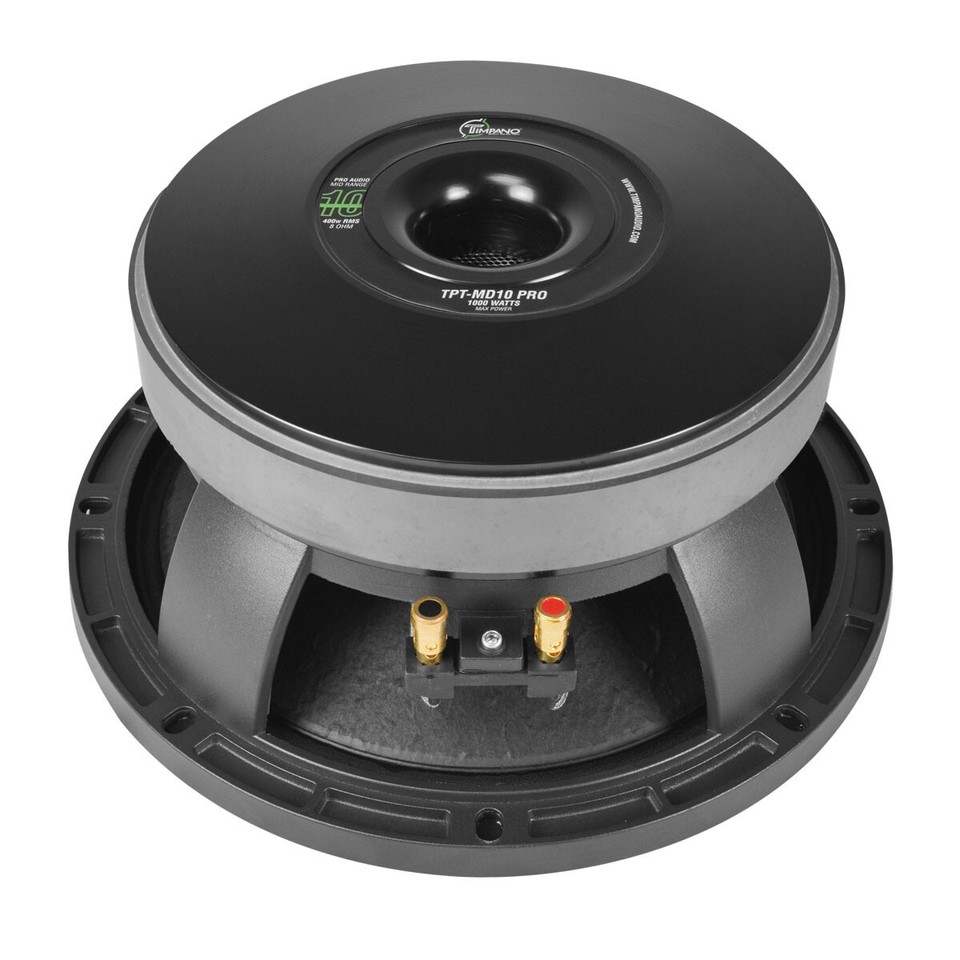1x Timpano Audio TPT-MD10 PRO Audio Midrange Speaker 10 Inch 8 Ohm 1000 ...
