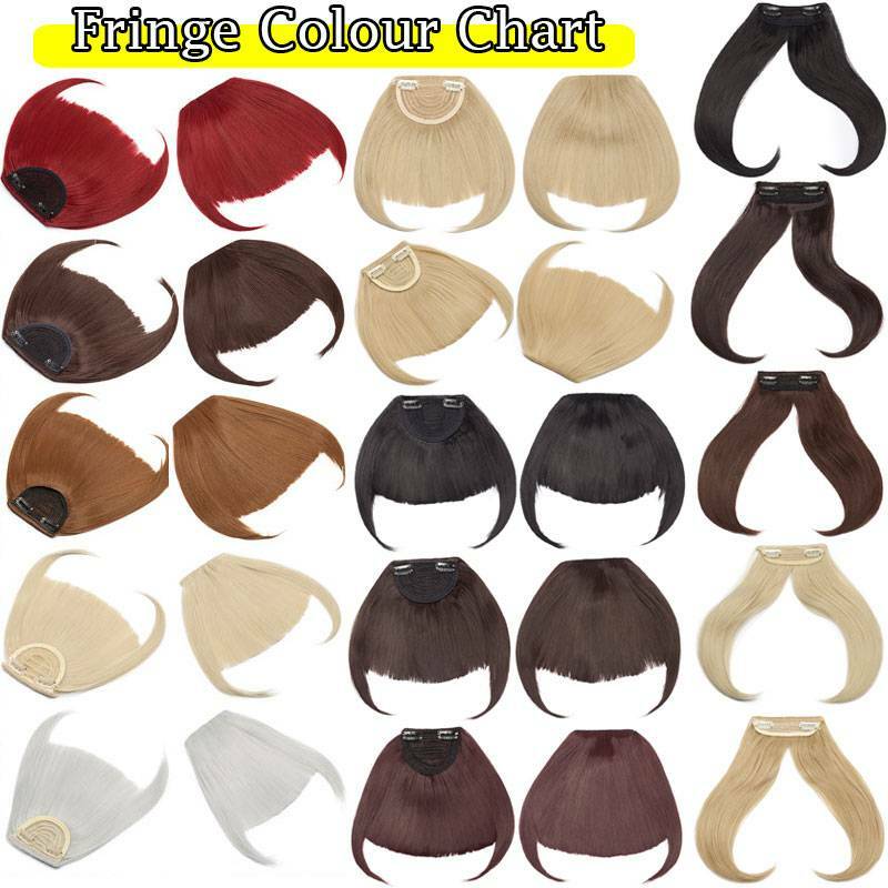 Real Natural Fringe Bangs Clip In Hair Extensions One Piece Real Thick ...