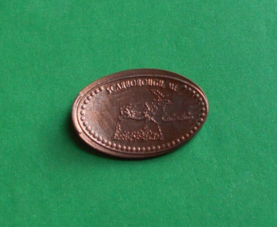 Cabela's elongated penny Scarborough Maine USA cent Moose souvenir coin ...
