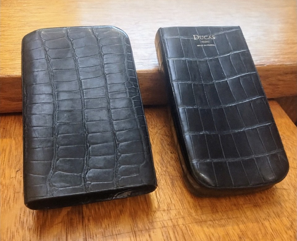 Ducas Paris Alligator Leather 3 Cigar Travel Case Luxury French Made | eBay