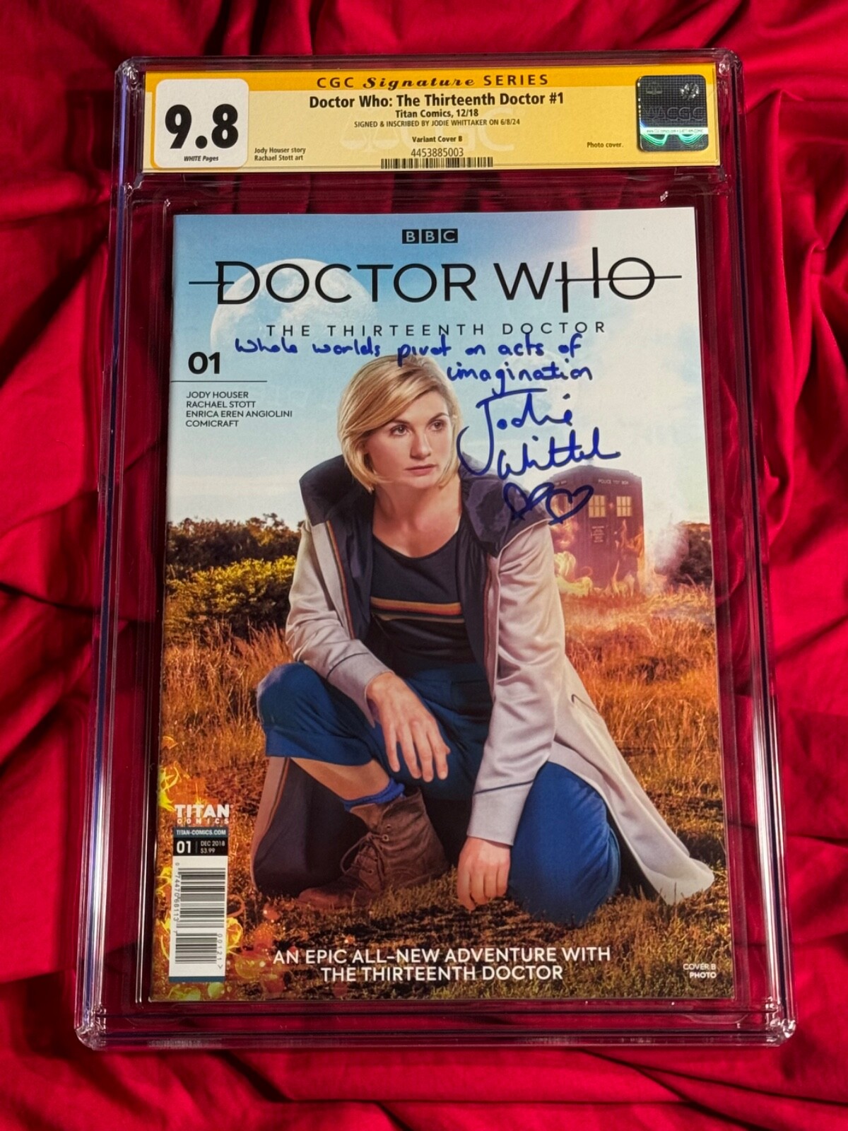 CGC SS 9.8~Doctor Who The Thirteenth Doctor #1~SIGNED+QUOTE Jodie ...