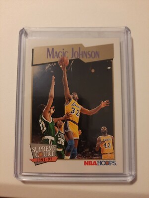 Magic Johnson NBA Hoops 1991 “Supreme Court” Card #473 FAIR CONDITION ...