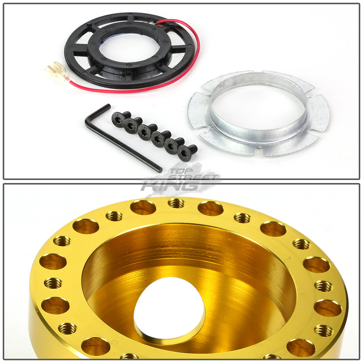 GOLD ALUMINUM 70/74mm STEERING WHEEL HUB ADAPTOR FOR 88-91 CIVIC 90-93 ...