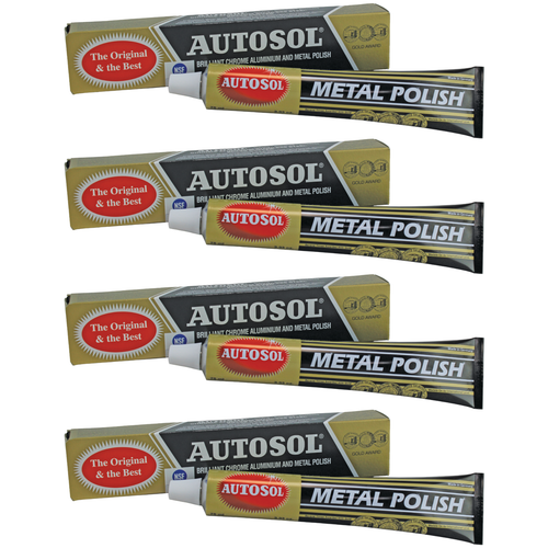 4 X Autosol Original Solvol Chrome Metal Aluminium Cleaner Polish Car ...