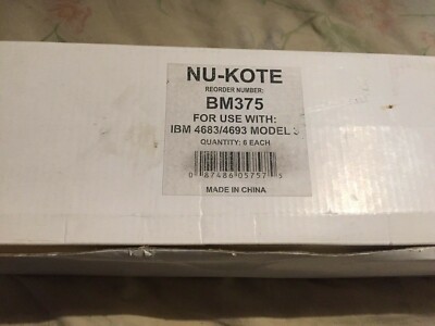 5 New Nu-kote Model BM375 Black Matrix Nylon Ink Ribbon IBM 4683/4693 ...